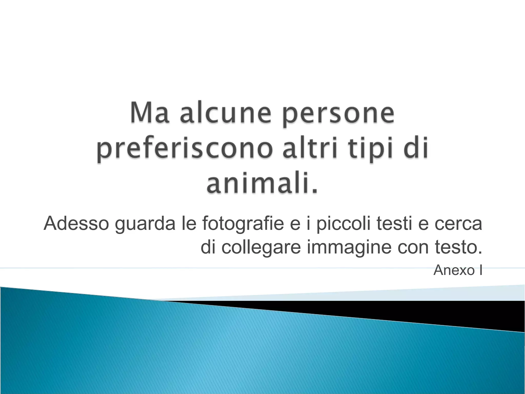 Gli animali domestici | PPT