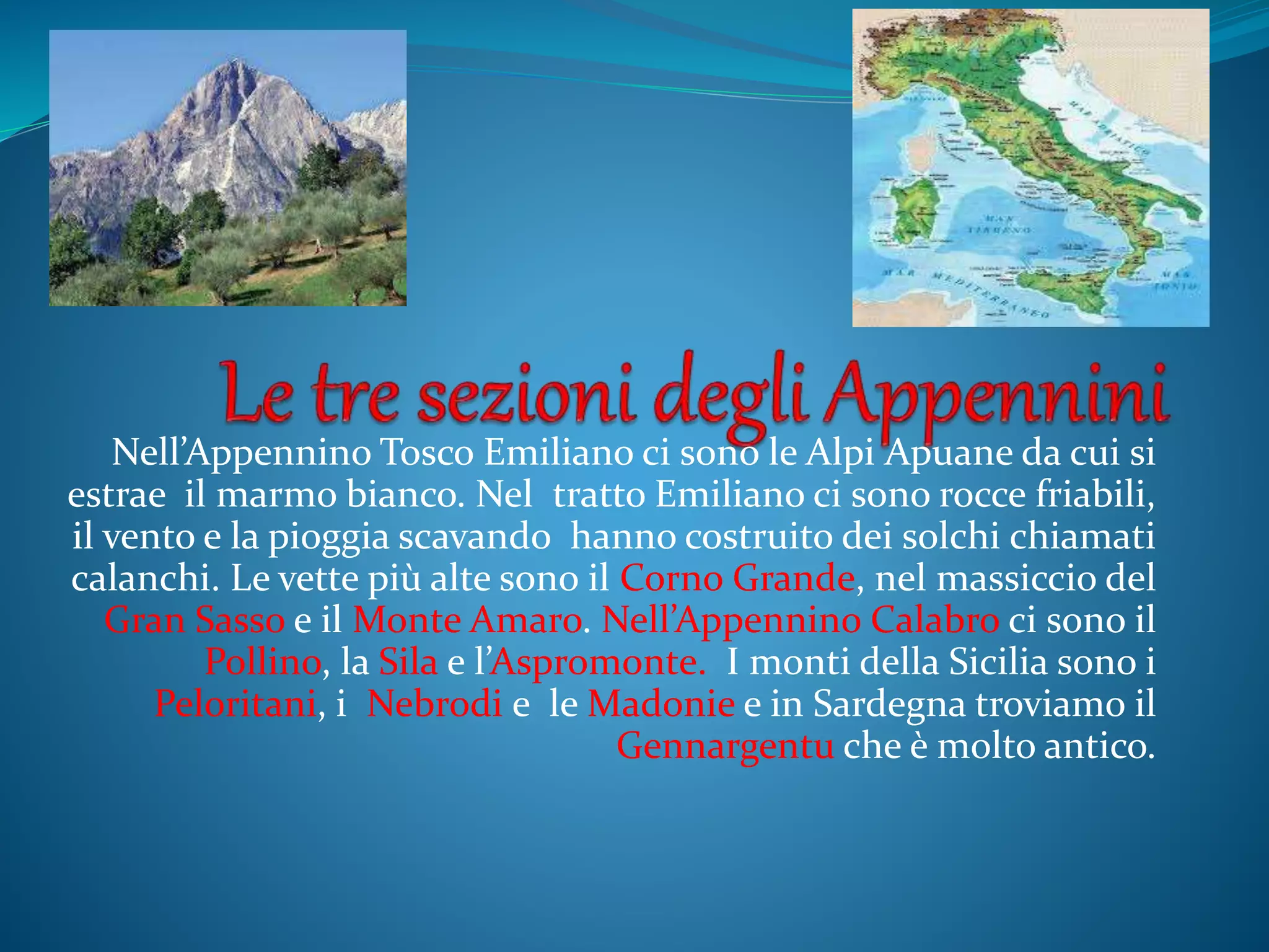 Gli Appennini | PPTX