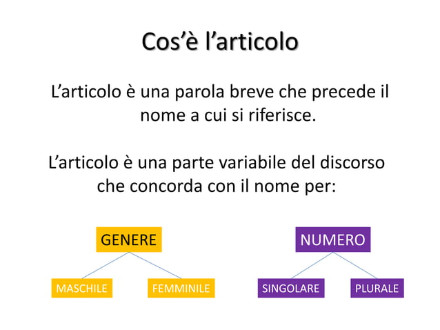 Gli articoli | PPT
