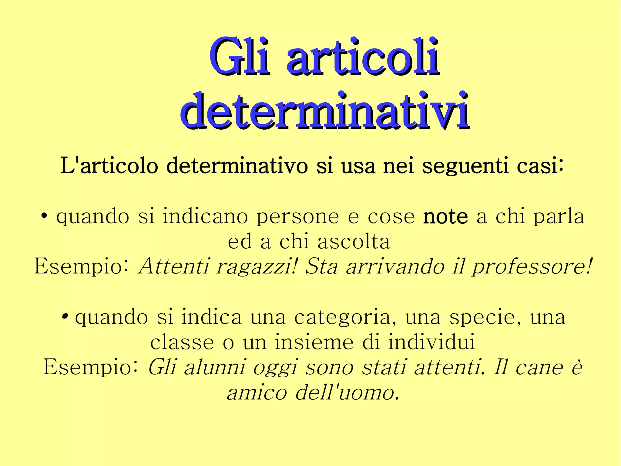 Gli articoli in italiano | PDF