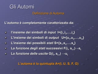 Informatica - Gli Automi | PPT