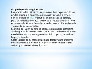 Gliceridos y trigliceridos | PPTX