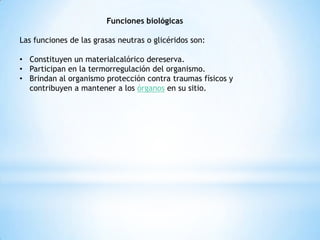 Gliceridos y trigliceridos | PPTX