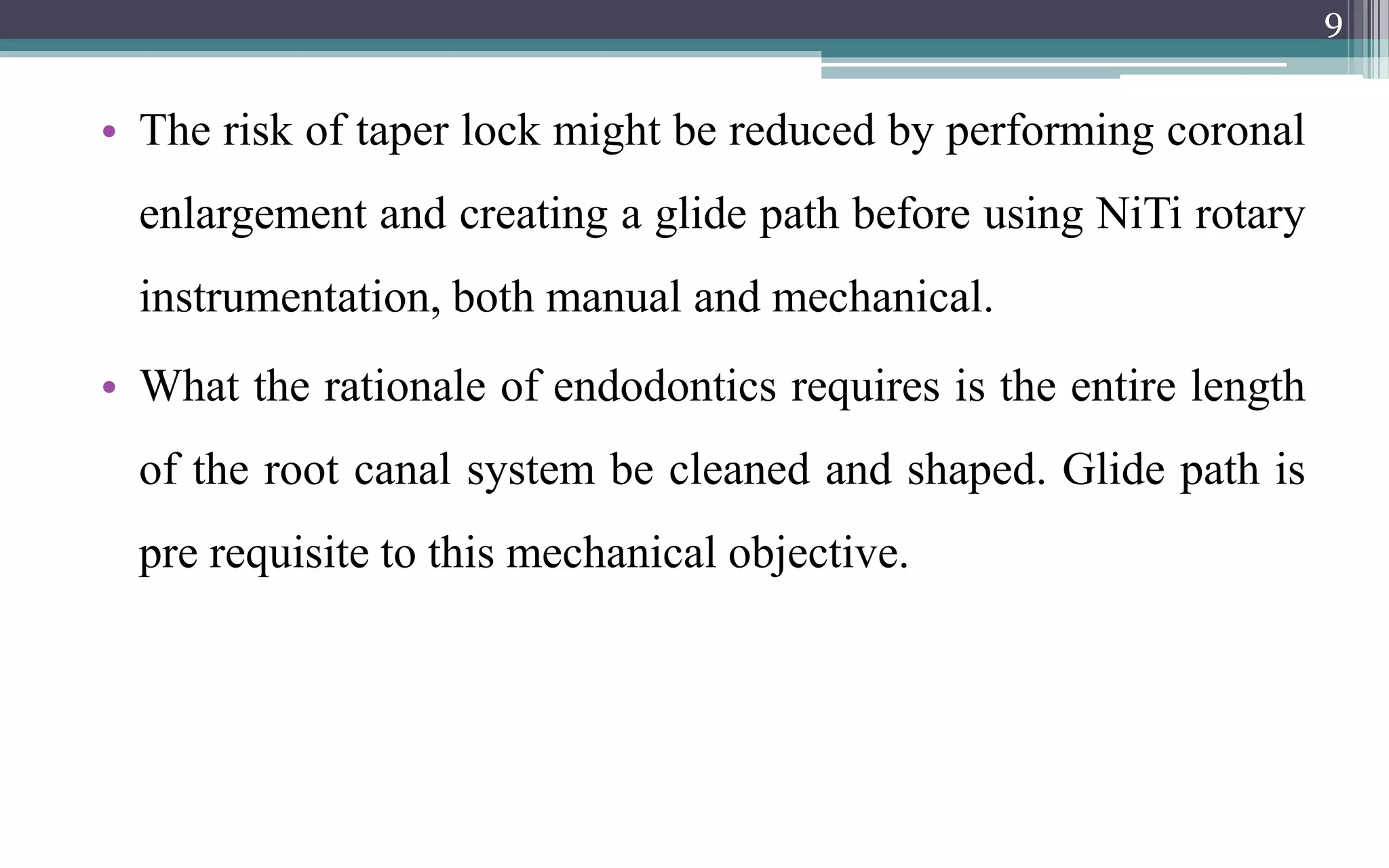 Glide path in endodontics | PPTX
