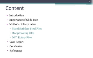 Glide path in endodontics | PPTX