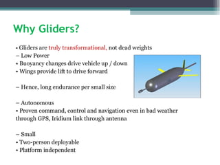 Gliders the autonomous under water vehicles | PPT