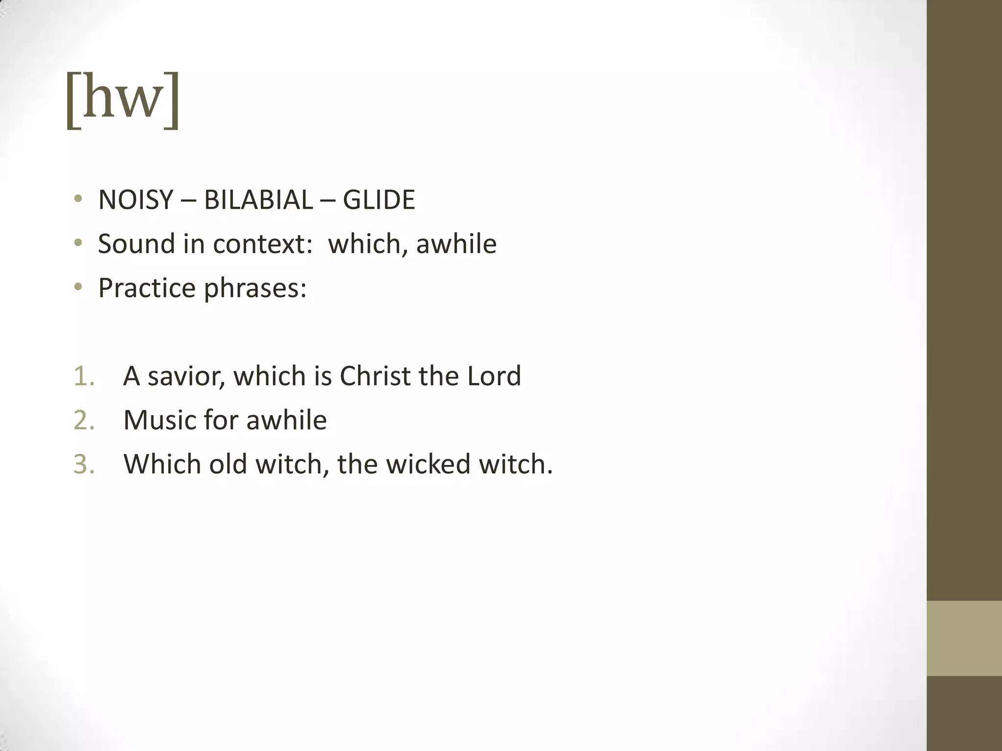 Glides in English Diction | PPTX