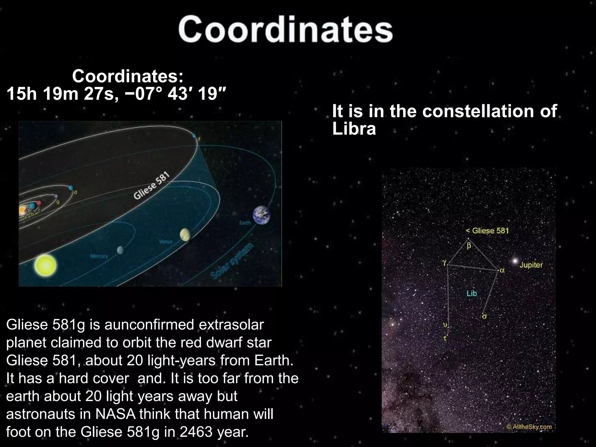 Gliese 581g | PPTX | Geography | Science