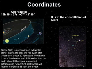 Gliese 581 Location Relative To Earth
