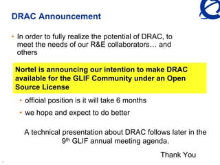 Nortel Presentation at GLIF | PDF