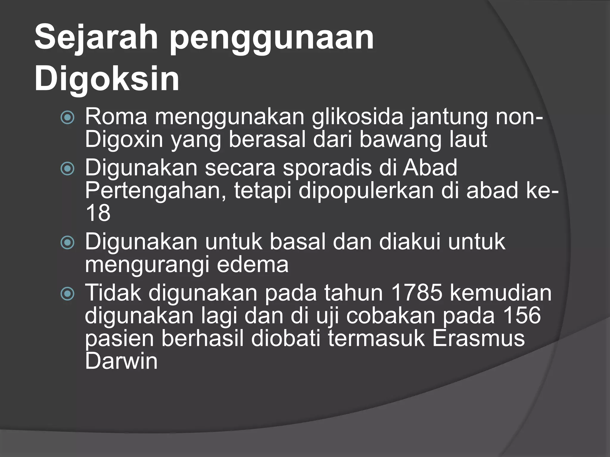 GLIKOSIDA JANTUNG (DIGOXIN)- BIOKIMIA | PPT