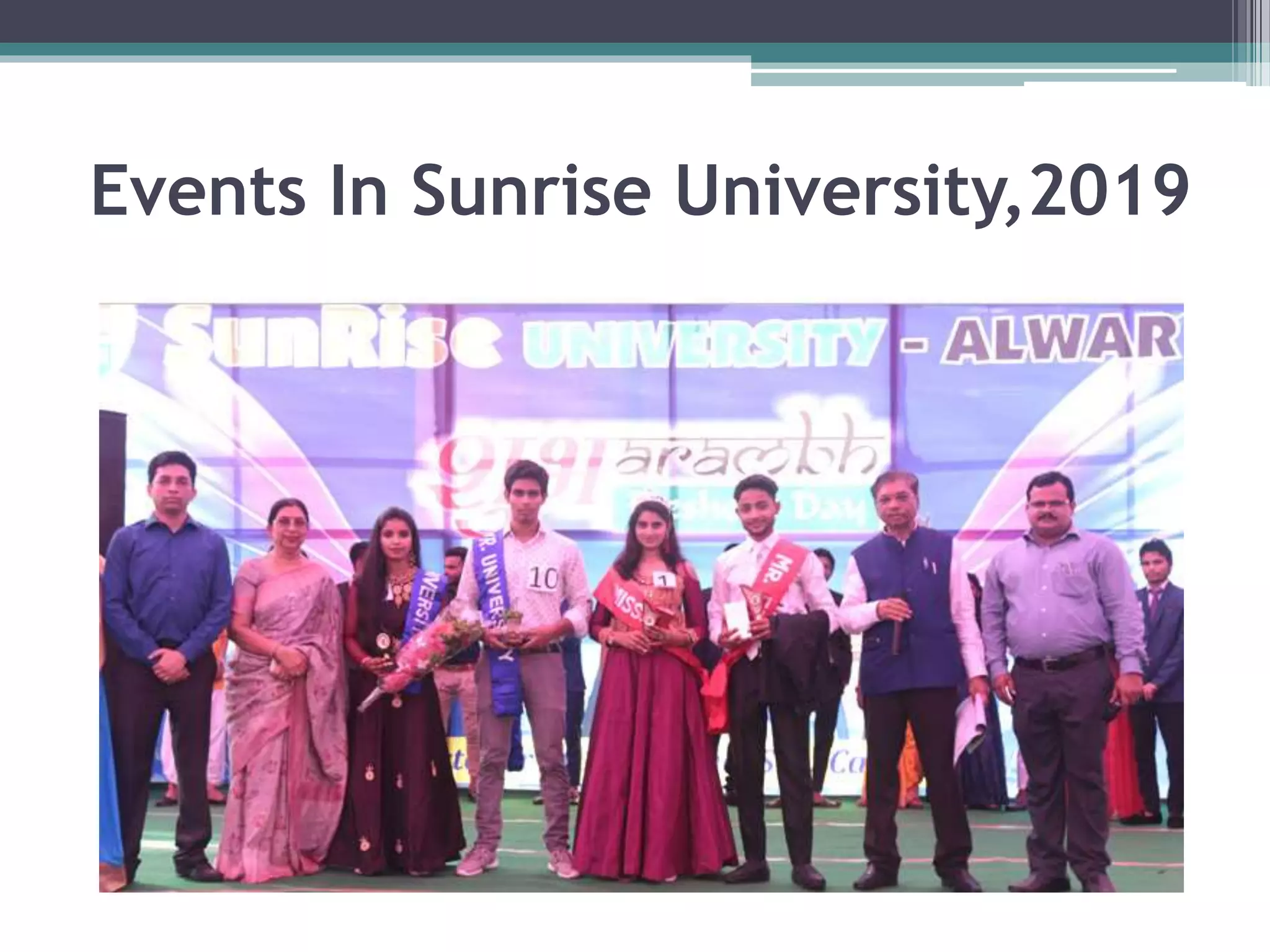 Glimpse of sunrise university events | PPT