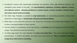 Glimpse on Hatha Yoga | PPTX