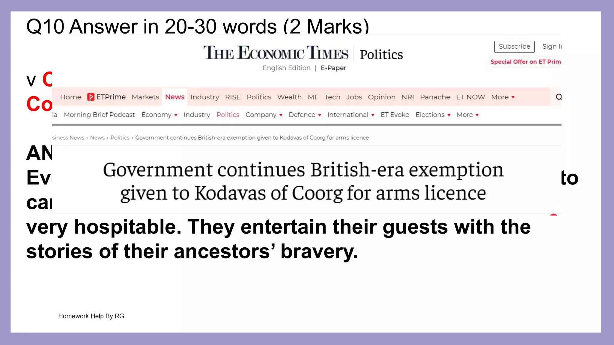 Glimpses of India Class 10 ppt | CBSE question bank |A baker from Goa ...