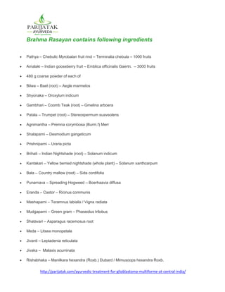 Glioblastoma Multiforme Treatment | Parijatak | PDF | Cancer | Diseases ...