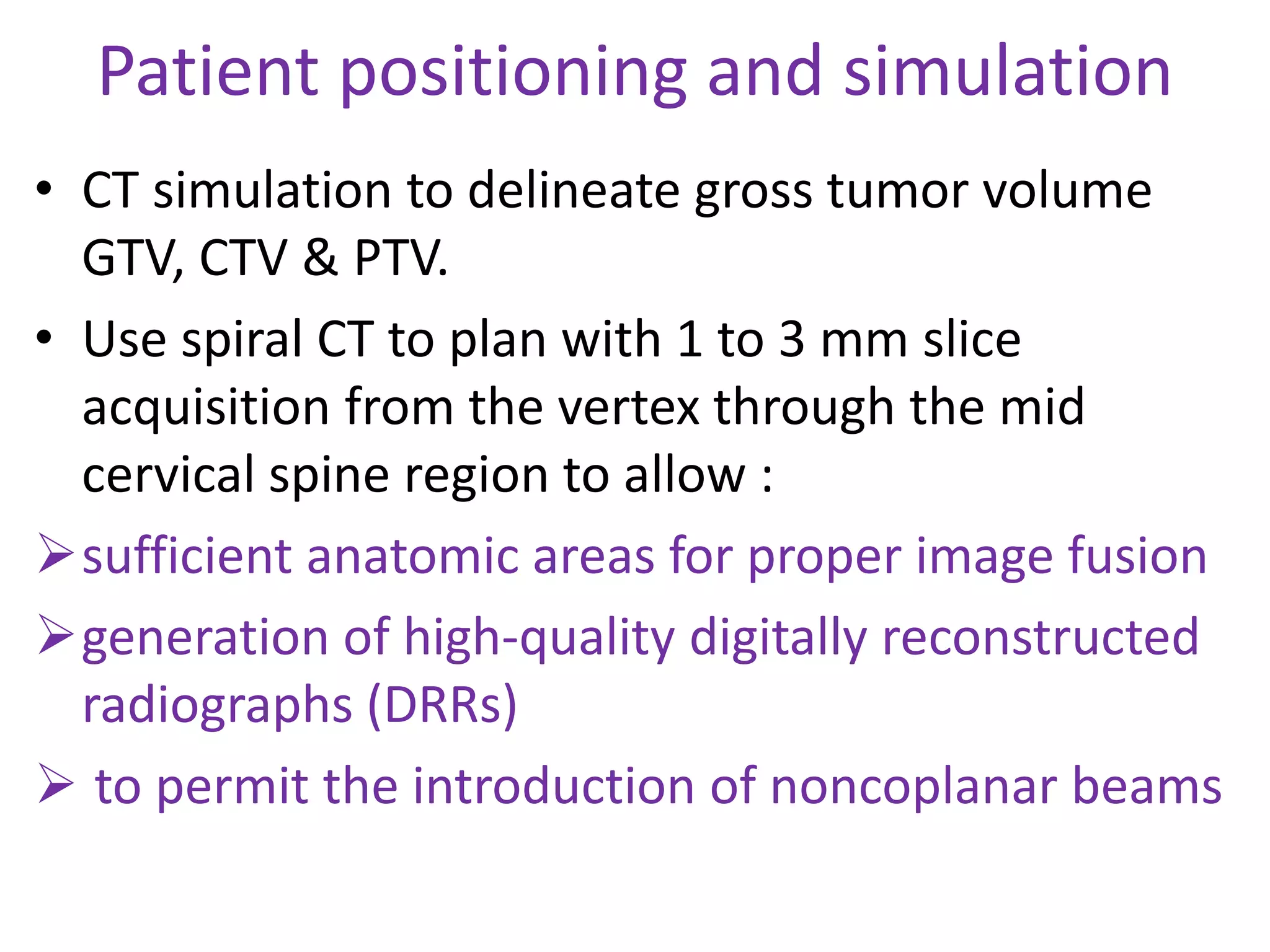 Glioblastoma multiforme (GBM) Radiotherapy planning and management ...