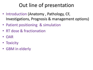 Glioblastoma multiforme (GBM) Radiotherapy planning and management ...