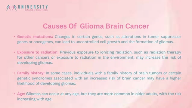 Glioma Brain Cancer-Types, Symptoms & Causes | PPT