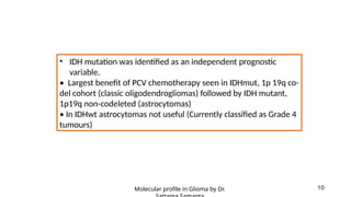 Molecular profile in Glioma by Dr. Sattama.pptx