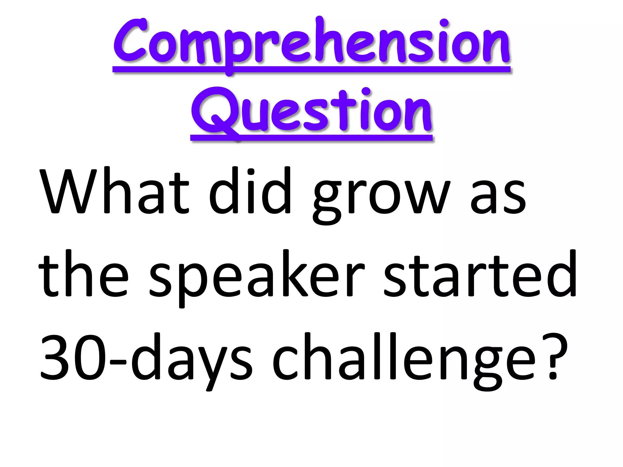 Try something new for 30 days | PPT