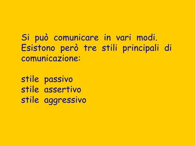 Gli stili della comunicazione | PPT