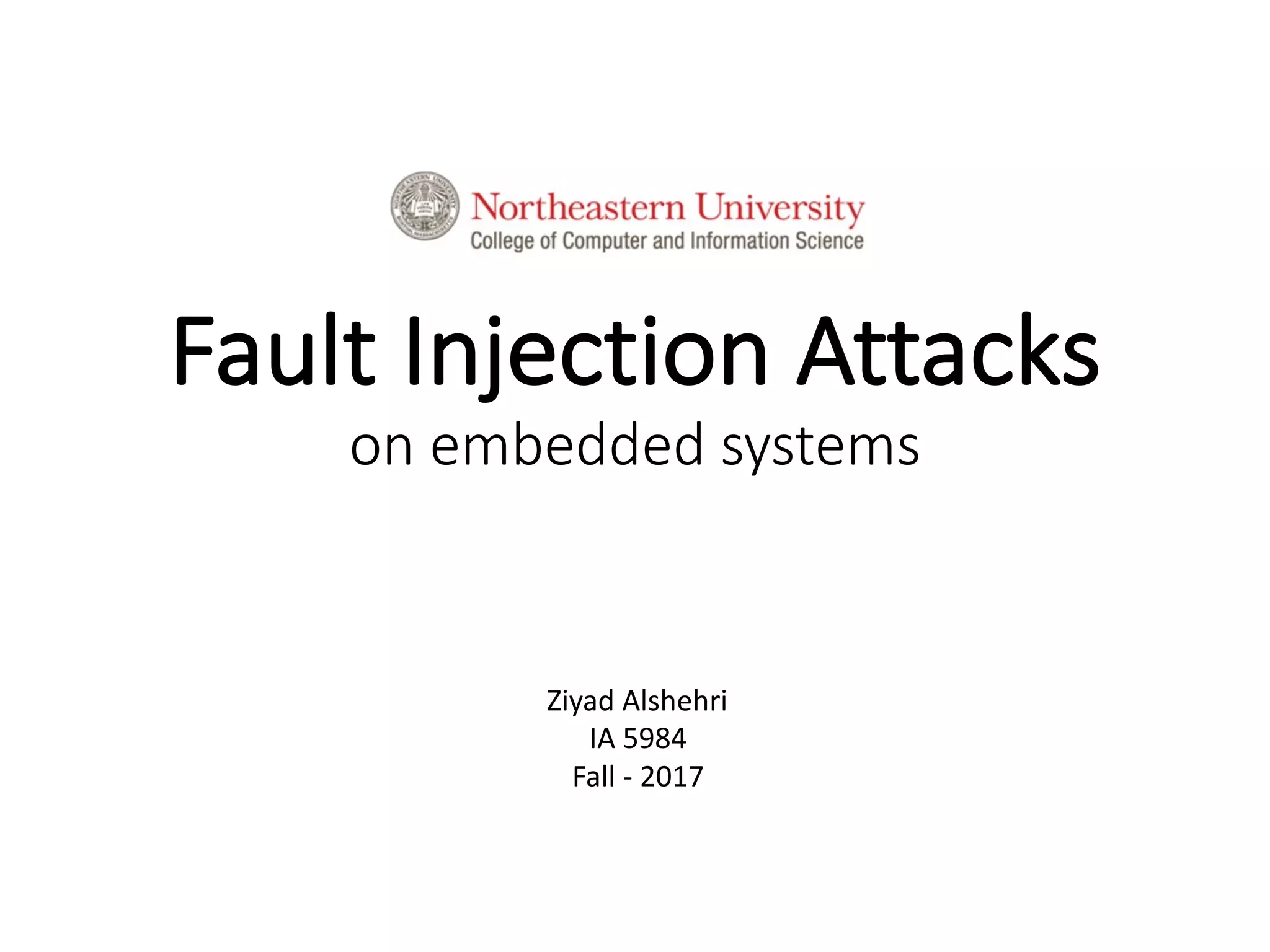 Fault Injection Attacks | PDF