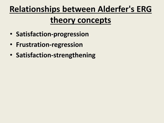 ERG theory | PPTX | Science
