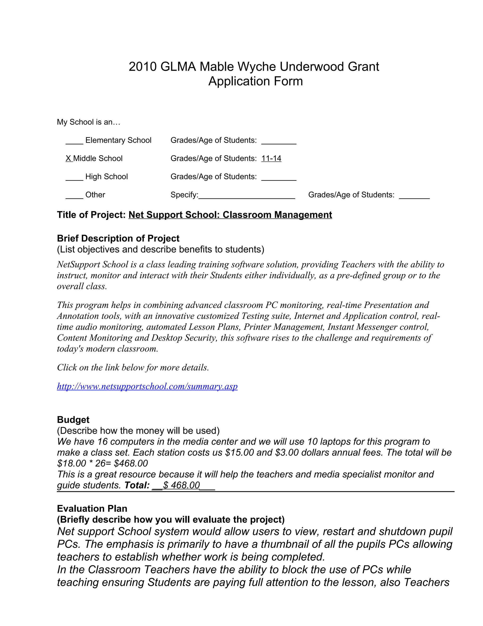 Glma grant 2010 modified | DOC