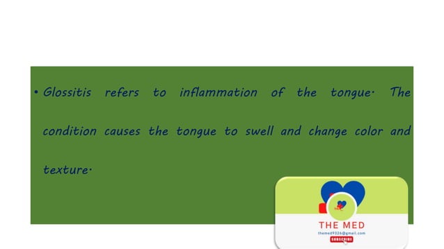 GLOSSITIS | PPTX | Dental Health | Diseases and Conditions