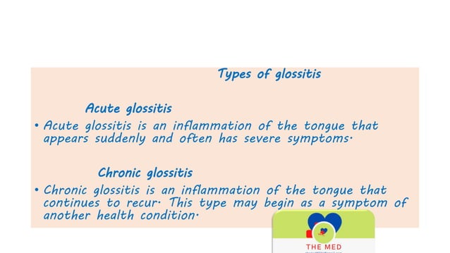 GLOSSITIS | PPTX | Dental Health | Diseases and Conditions