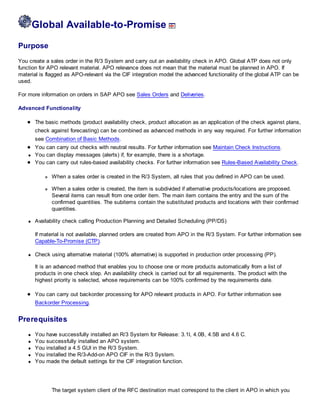 Global available-to-promise-sap-library-sap-advanced-planner-and-optimizer-sap-apo | PDF