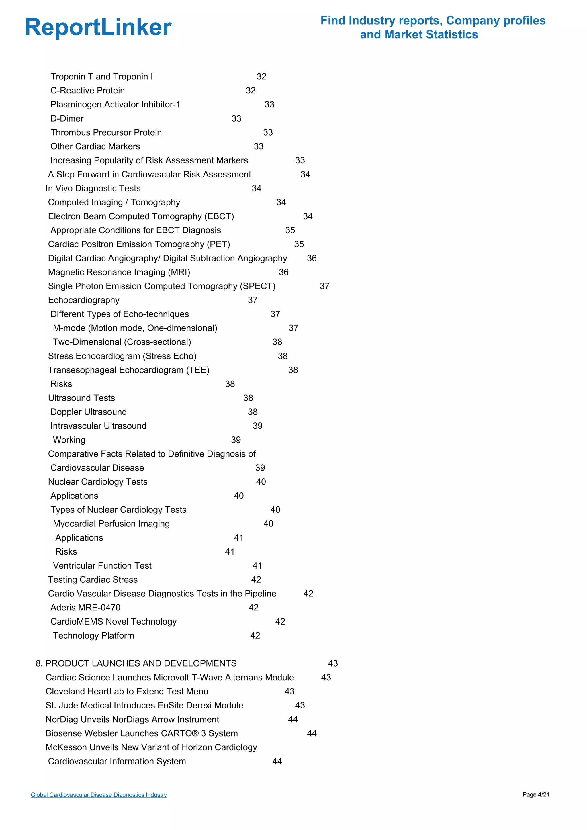 Global Cardiovascular Disease Diagnostics Industry | PDF