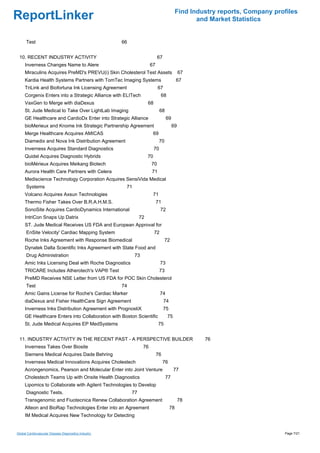 Global Cardiovascular Disease Diagnostics Industry | PDF