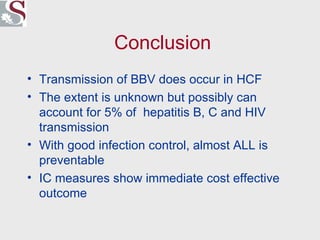 Global challenges with BBV transmission in health | PPT
