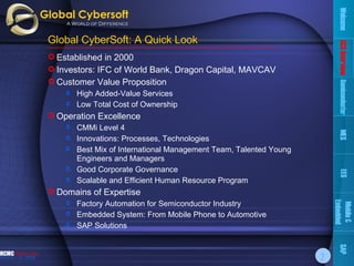 Global CyberSoft - MES Introduction | PPT