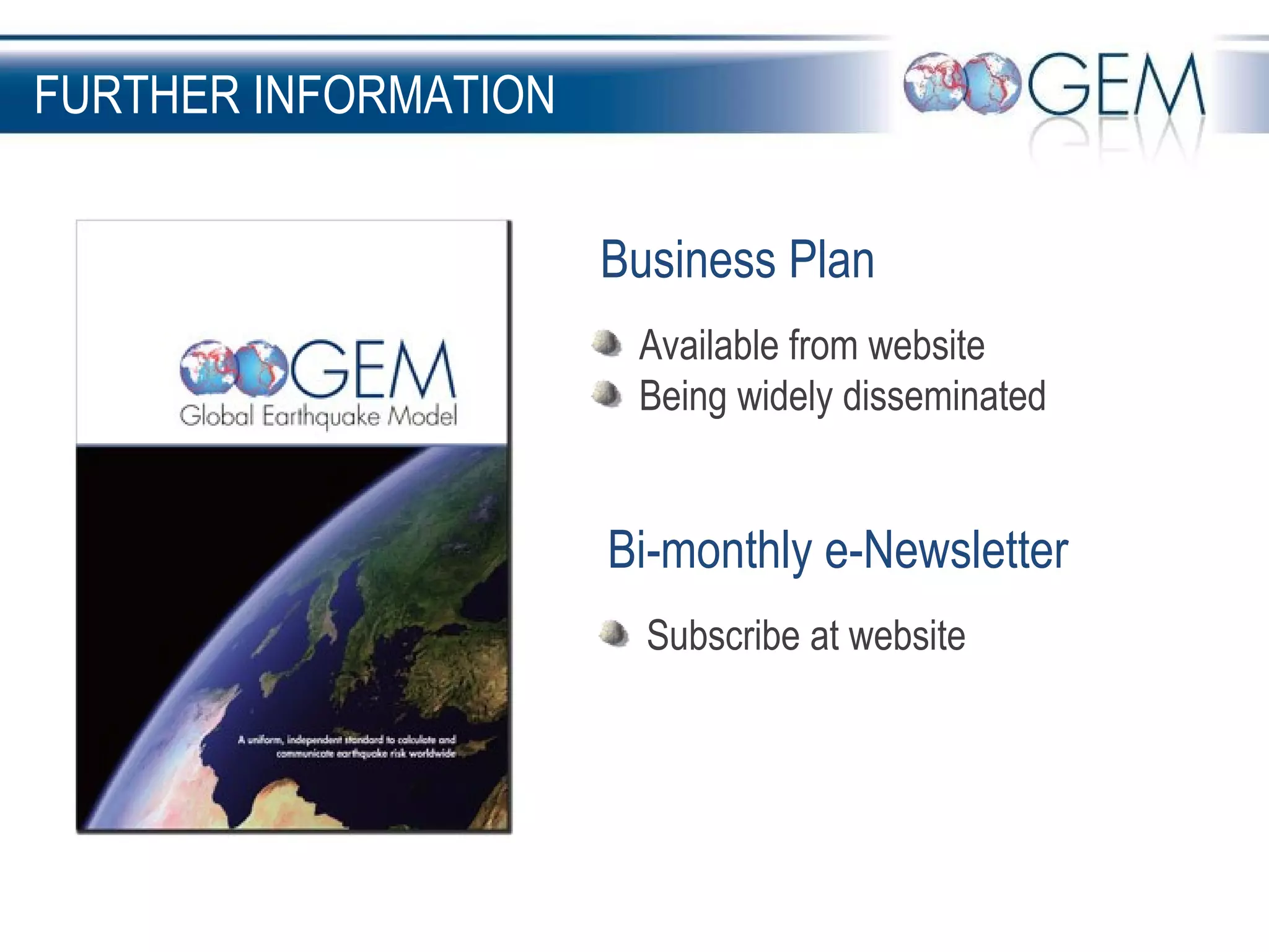 Global Earthquake Model: Calculating and Communicating Seismic Risk | PPT