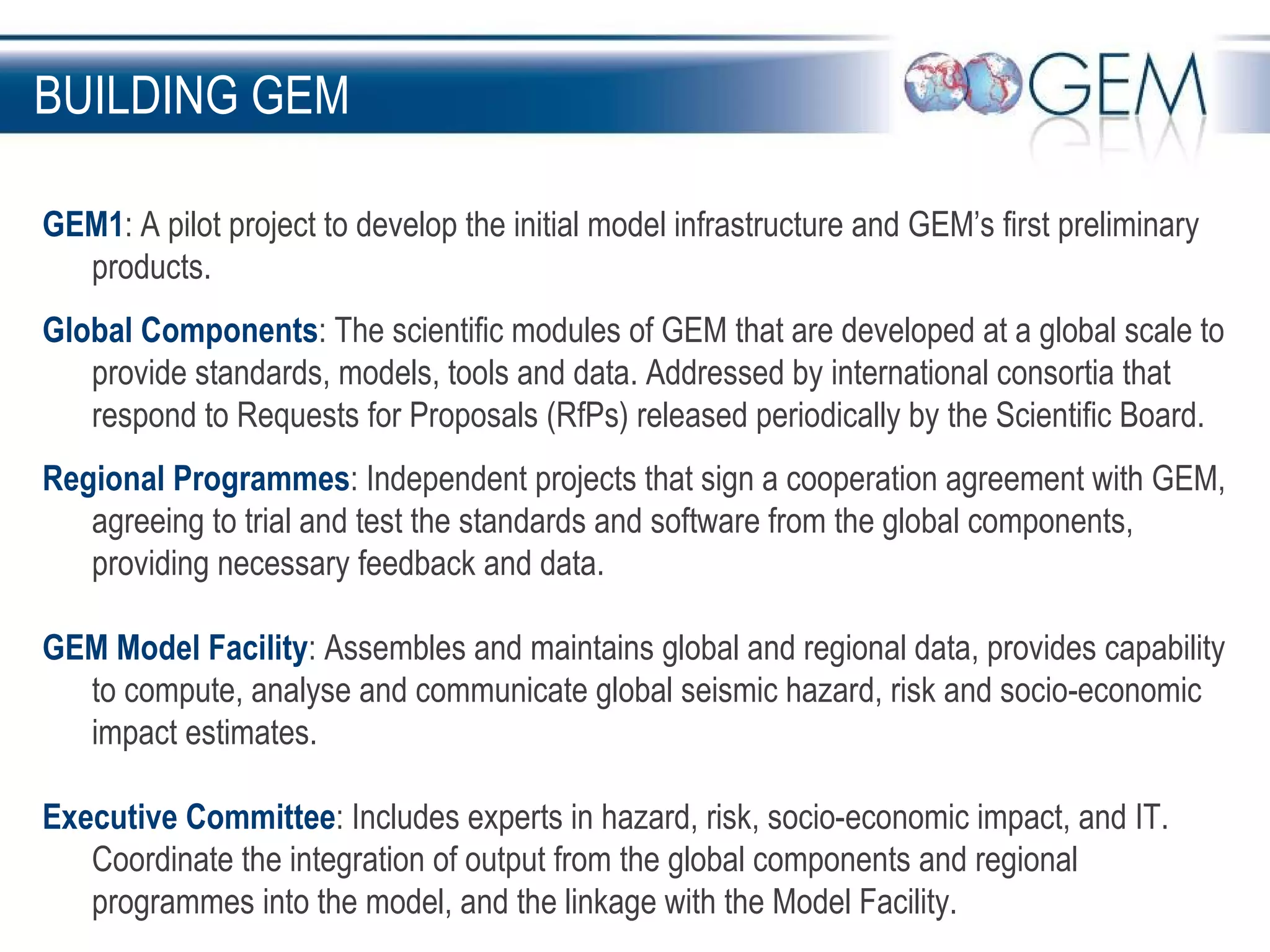 Global Earthquake Model: Calculating and Communicating Seismic Risk | PPT