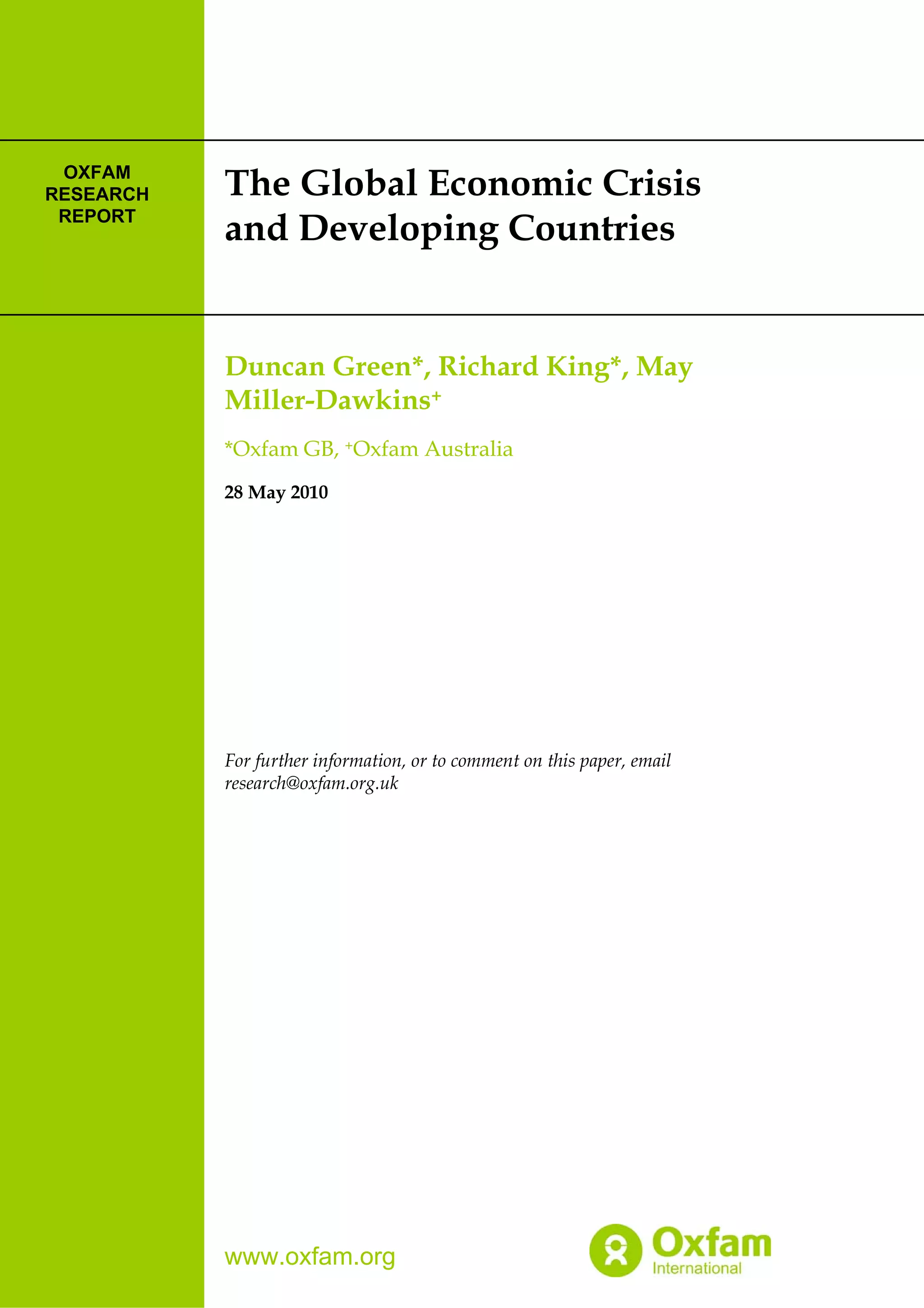 Global economic crisis in developing-countries | PDF