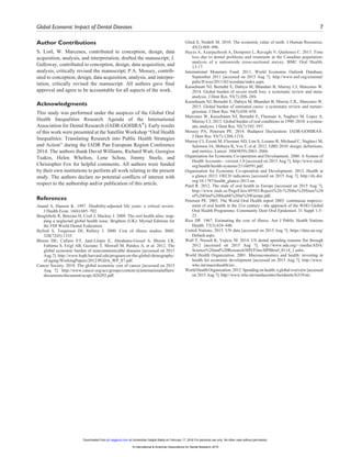 Global economic impact of dental diseases | PDF