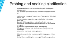 QUESTIONING AND THE INFORMATION-GETTING INTERVIEW | PPT