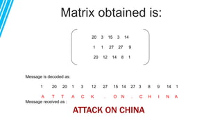 Application of Matrices in real life | Matrices application | The Matrices | PPTX