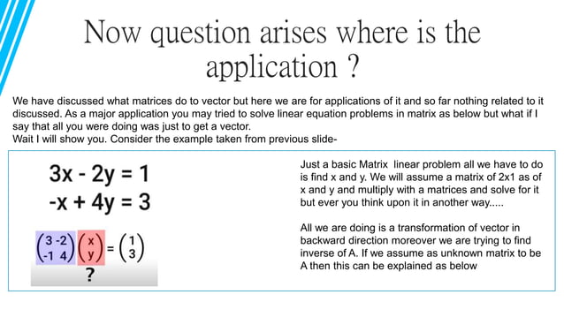 Application of Matrices in real life | Matrices application | The ...
