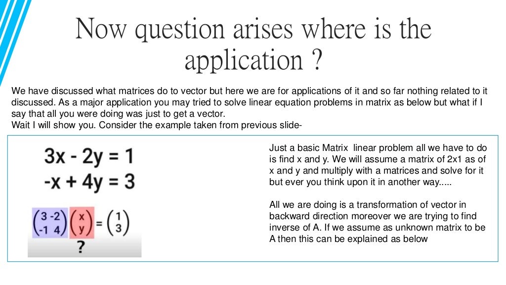 Application of Matrices in real life | Matrices application | The Mat…