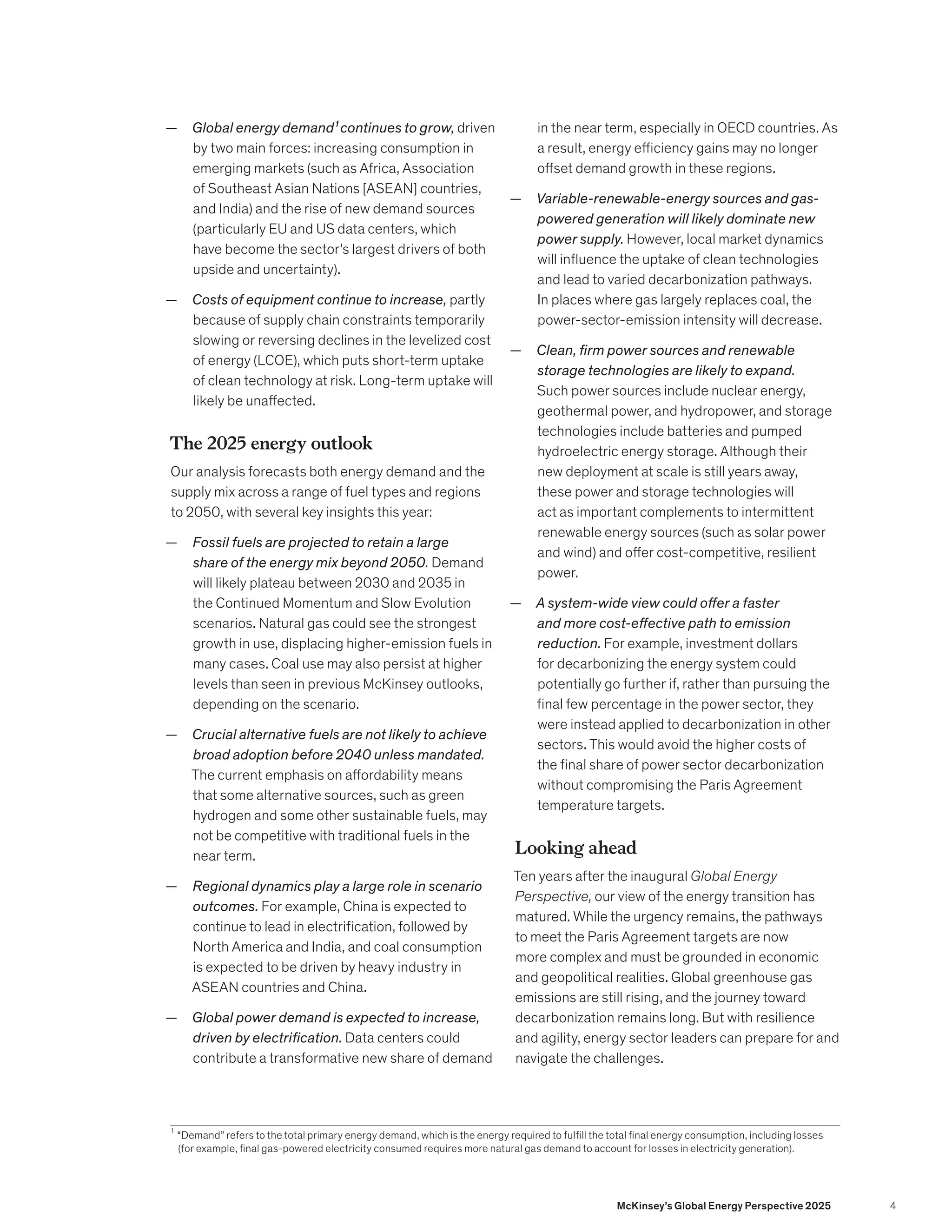 McKinsey Global Energy Perspective 2025- Full Report | PDF