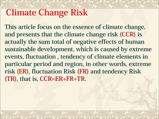 Global Environmental Risk and its Governance Consilience Mode, Shi ...