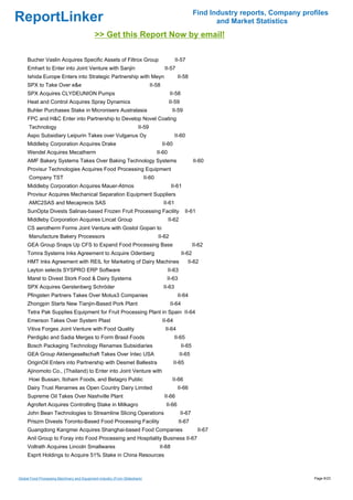 Global Food Processing Machinery and Equipment Industry | PDF