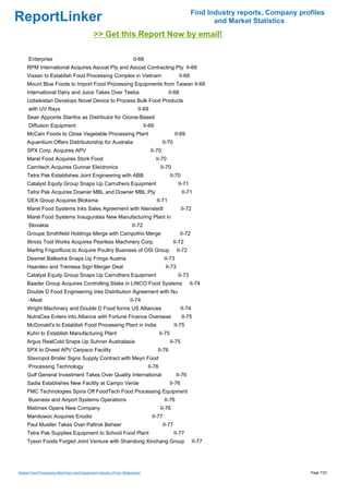 Global Food Processing Machinery and Equipment Industry | PDF