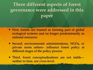 Global forest-governance-bringing-forestry-science-back-in | PPT