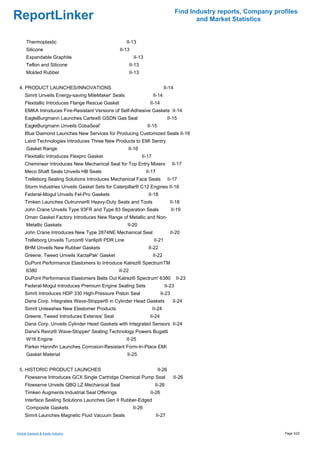 Global Gaskets & Seals Industry | PDF