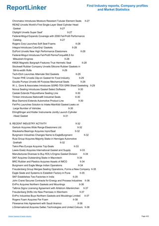 Global Gaskets & Seals Industry | PDF